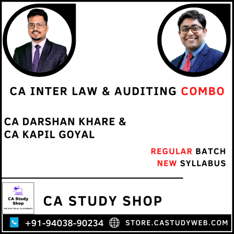 CA Shubham Singhal Inter Law Full Course