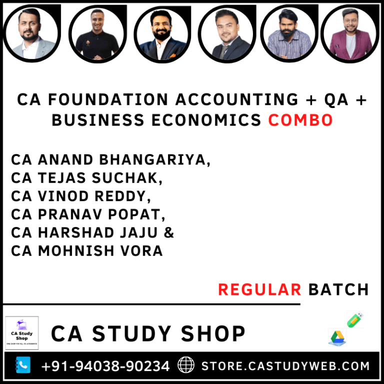 CA Foundation All Subjects Fastrack Batch Combo by BB Virtuals Faculty